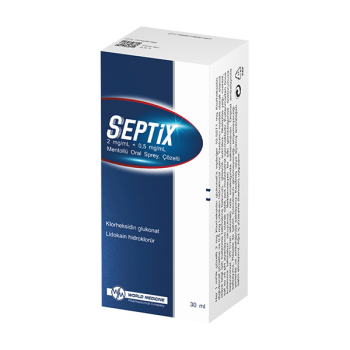 SEPTIX 2 mg/ml + 0.5 mg/ml Mentollü Oral Sprey, Çözelti - TK İlaç