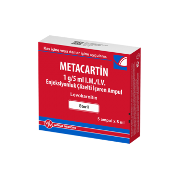 METACARTİN 1 g/5 ml IM/IV Enjeksiyonluk Çözelti İçeren Ampul - TK İlaç